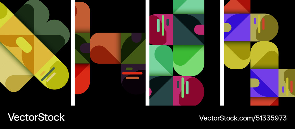 Balance movement geometric backgrounds poster Vector Image