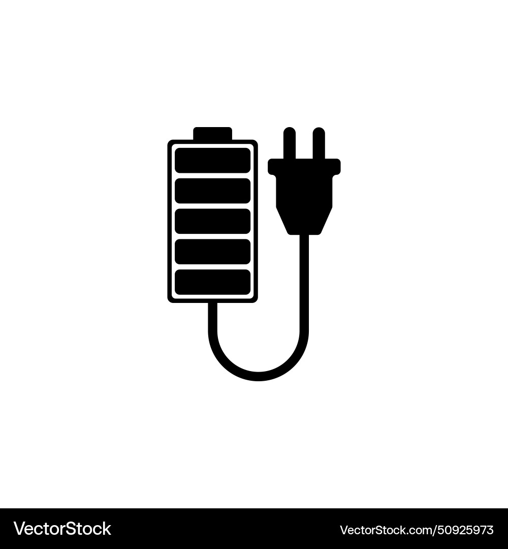 Rechargeable battery flat icon Royalty Free Vector Image