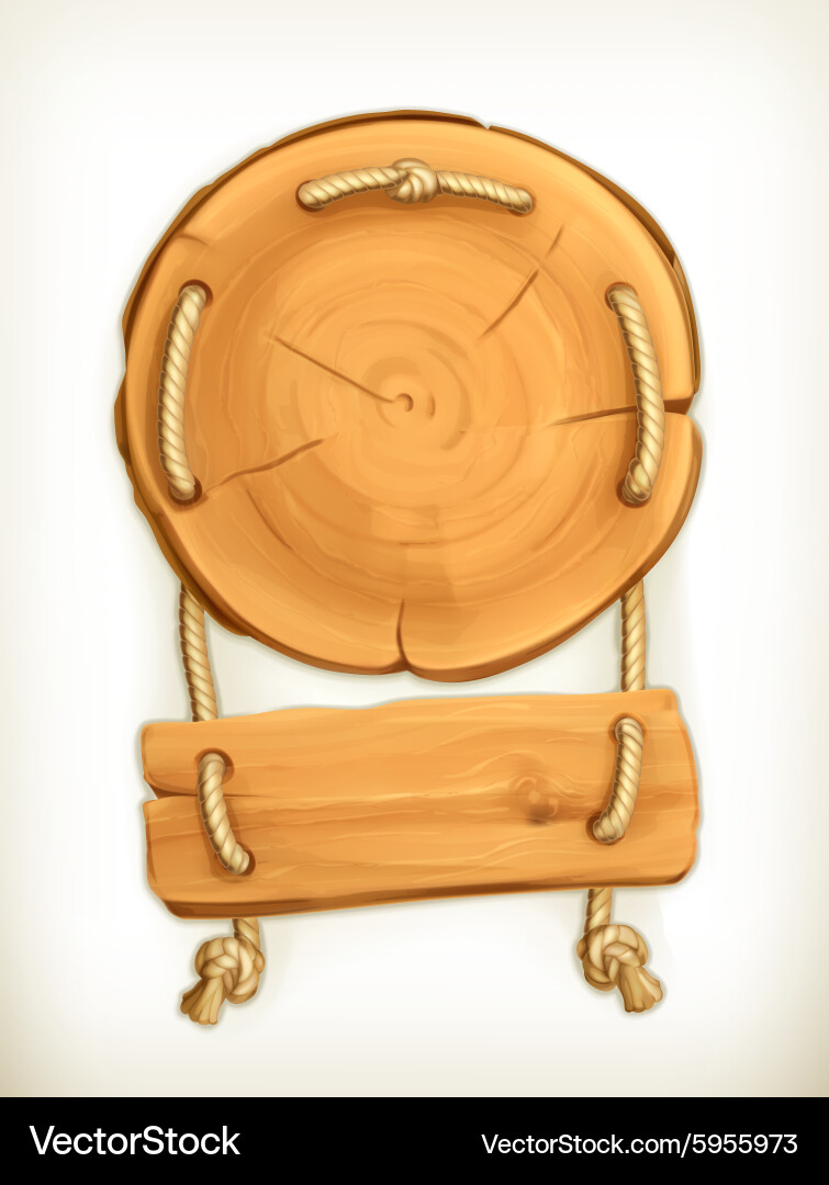 Wooden sign icon Royalty Free Vector Image - VectorStock