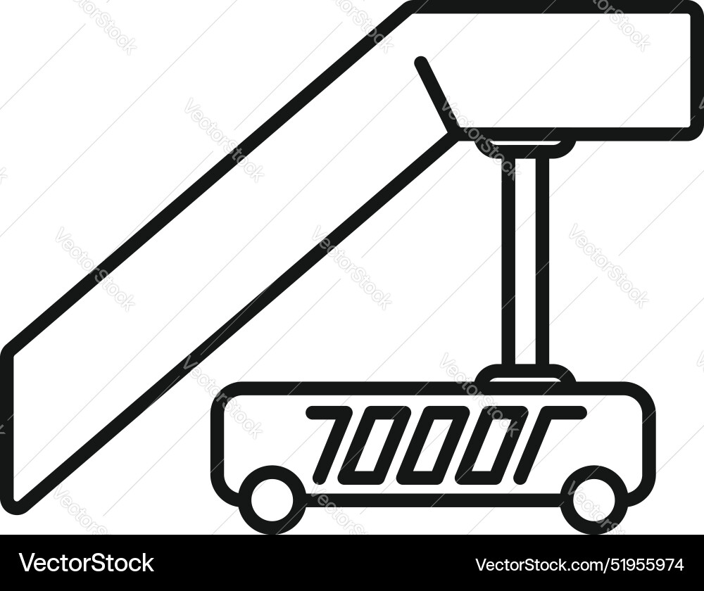 Airport passenger boarding bridge connecting to Vector Image