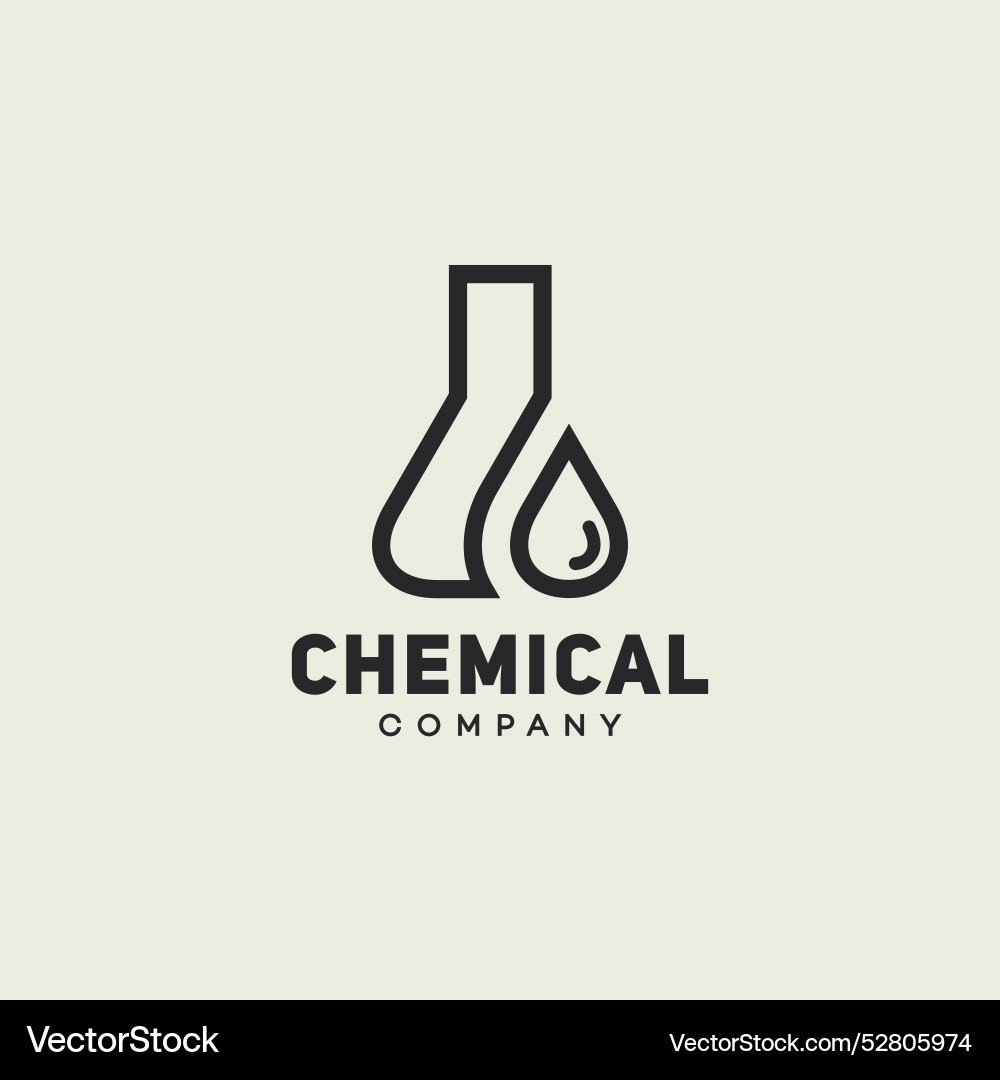 Chemical company logo Royalty Free Vector Image