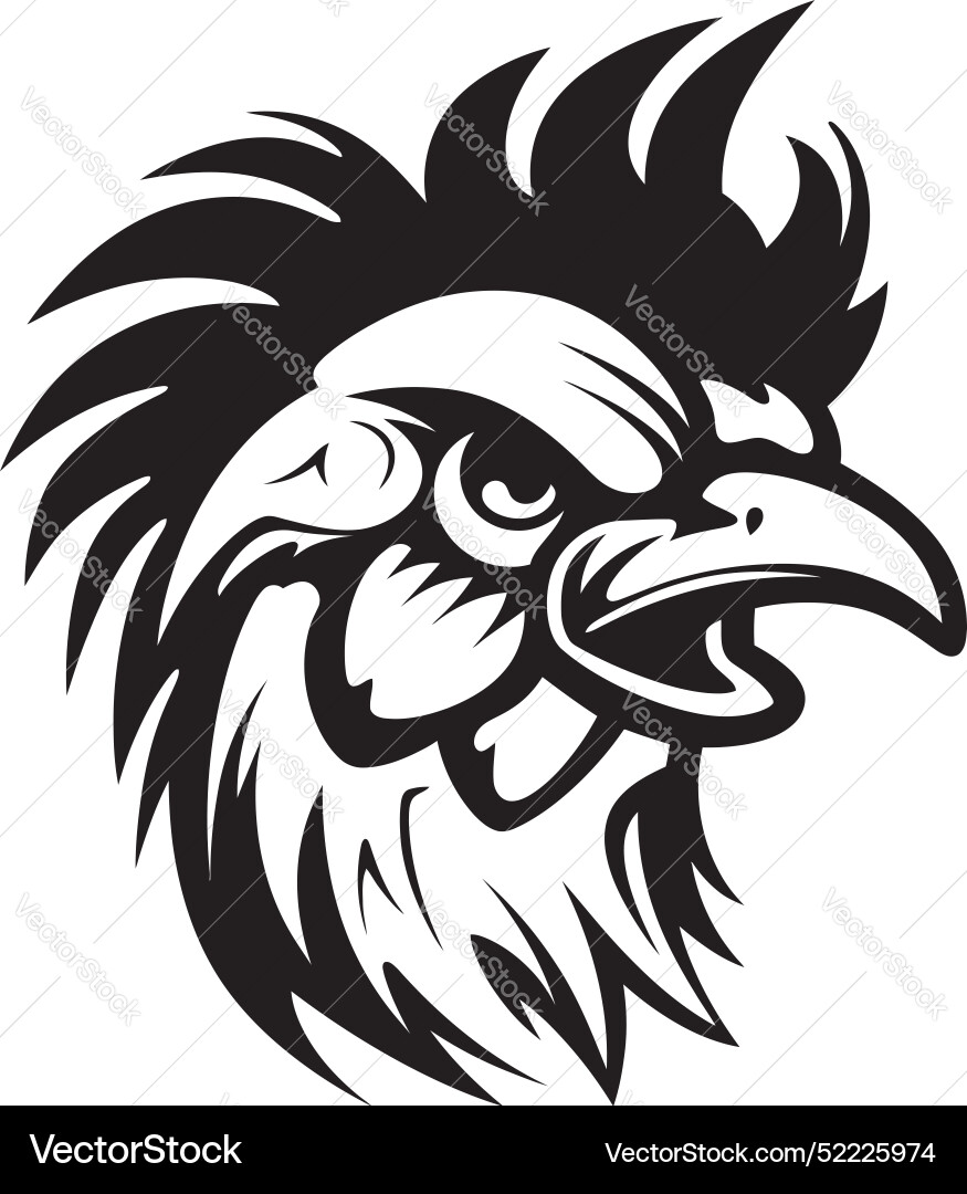 Feathered fables chic logo showcasing chicken Vector Image