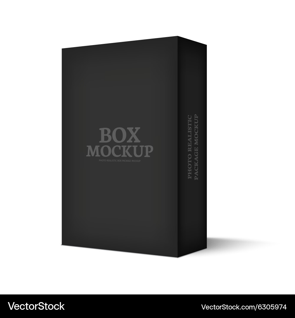 Realistic mockup black box isolated on white Vector Image