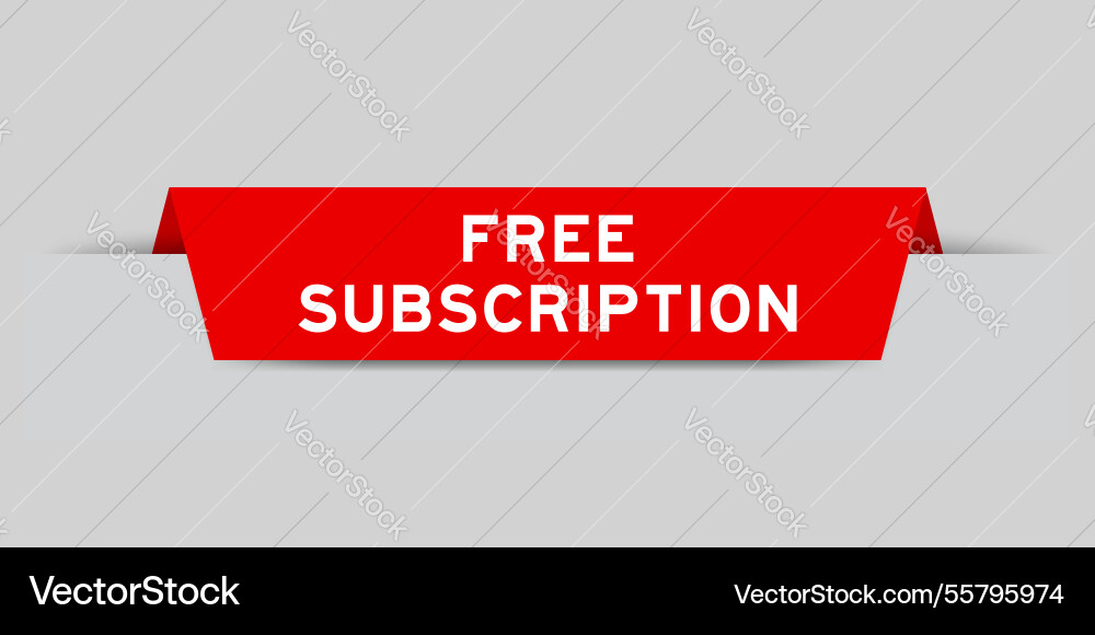 Red color inserted label with word free Royalty Free Vector