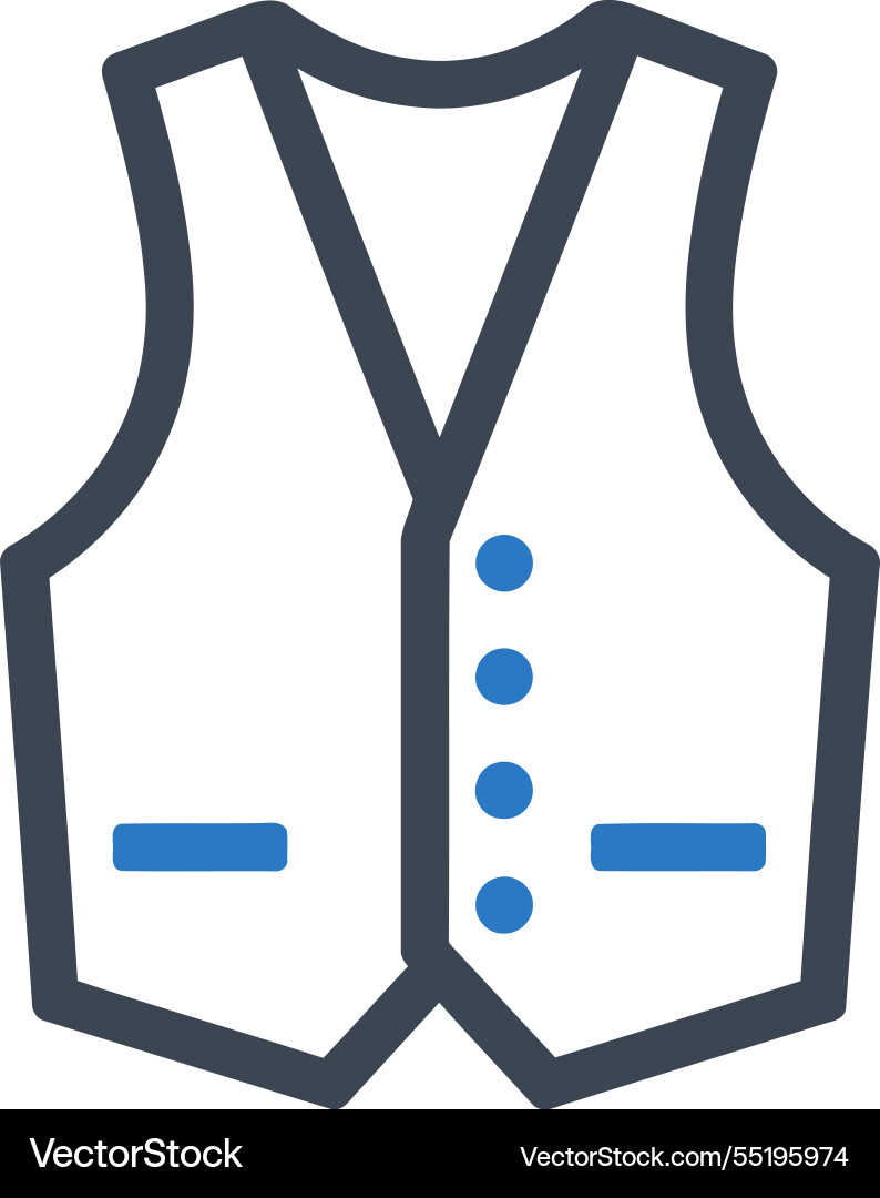 Vest icon Royalty Free Vector Image - VectorStock