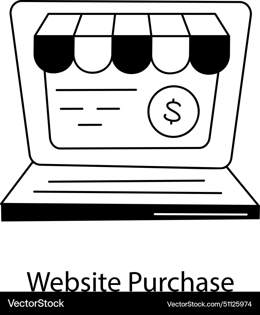Website purchase Royalty Free Vector Image - VectorStock