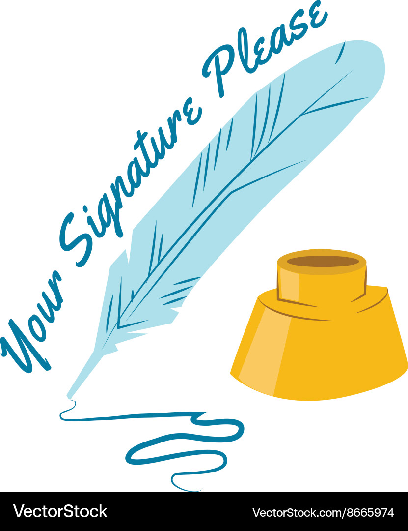 Ihre Unterschrift Lizenzfreies Vektorbild - VectorStock