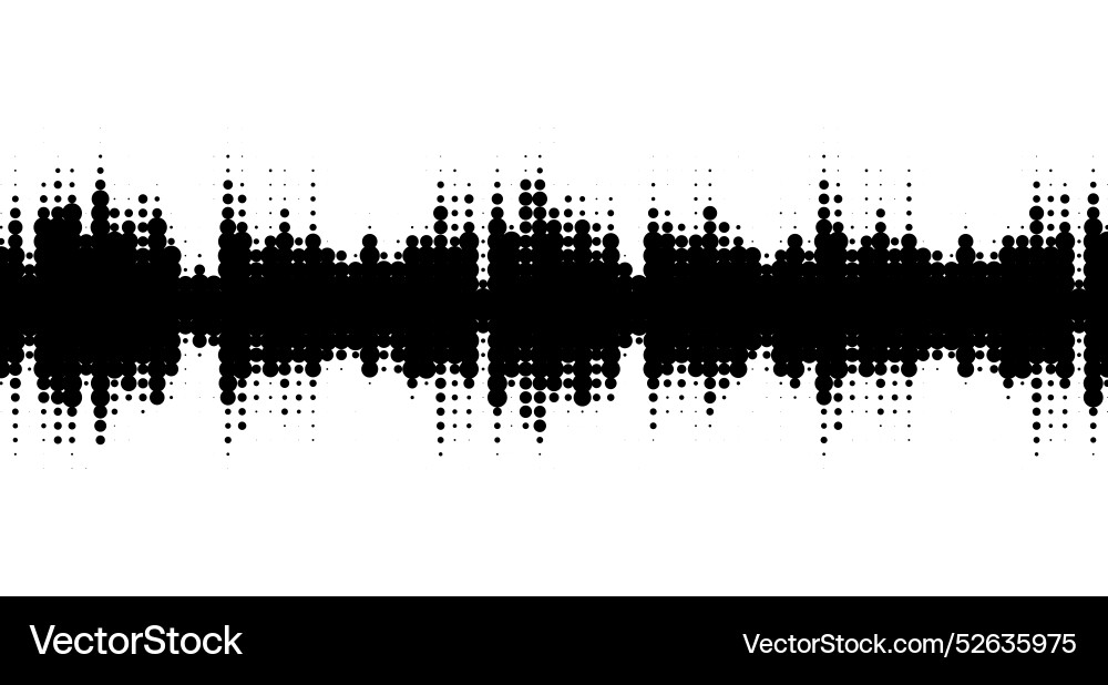 Abstract audio background with dotted halftone Vector Image
