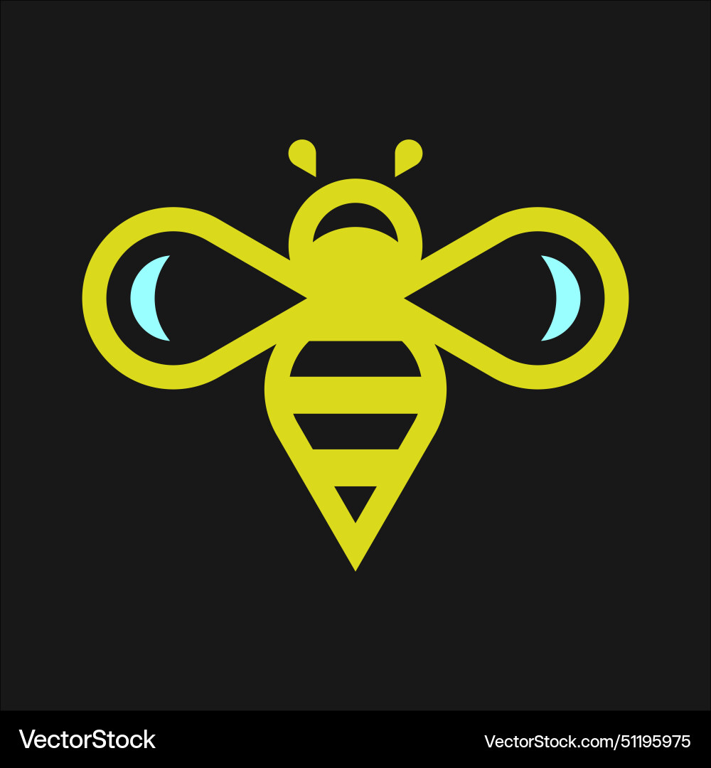 Bee logo Royalty Free Vector Image - VectorStock
