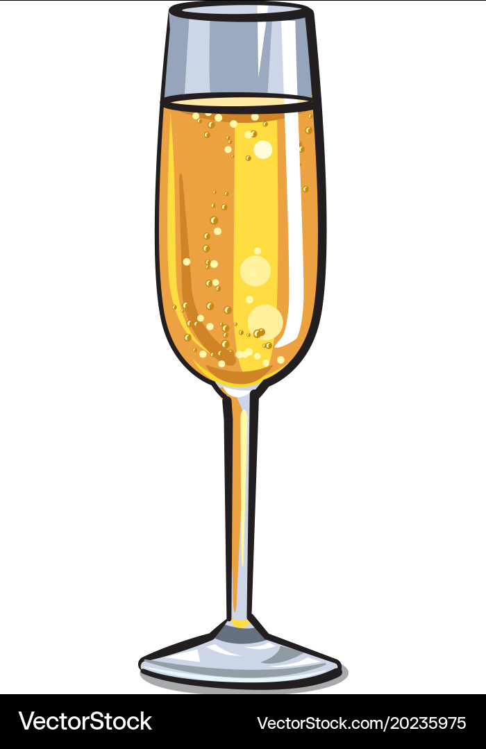 Champagne glass Royalty Free Vector Image - VectorStock