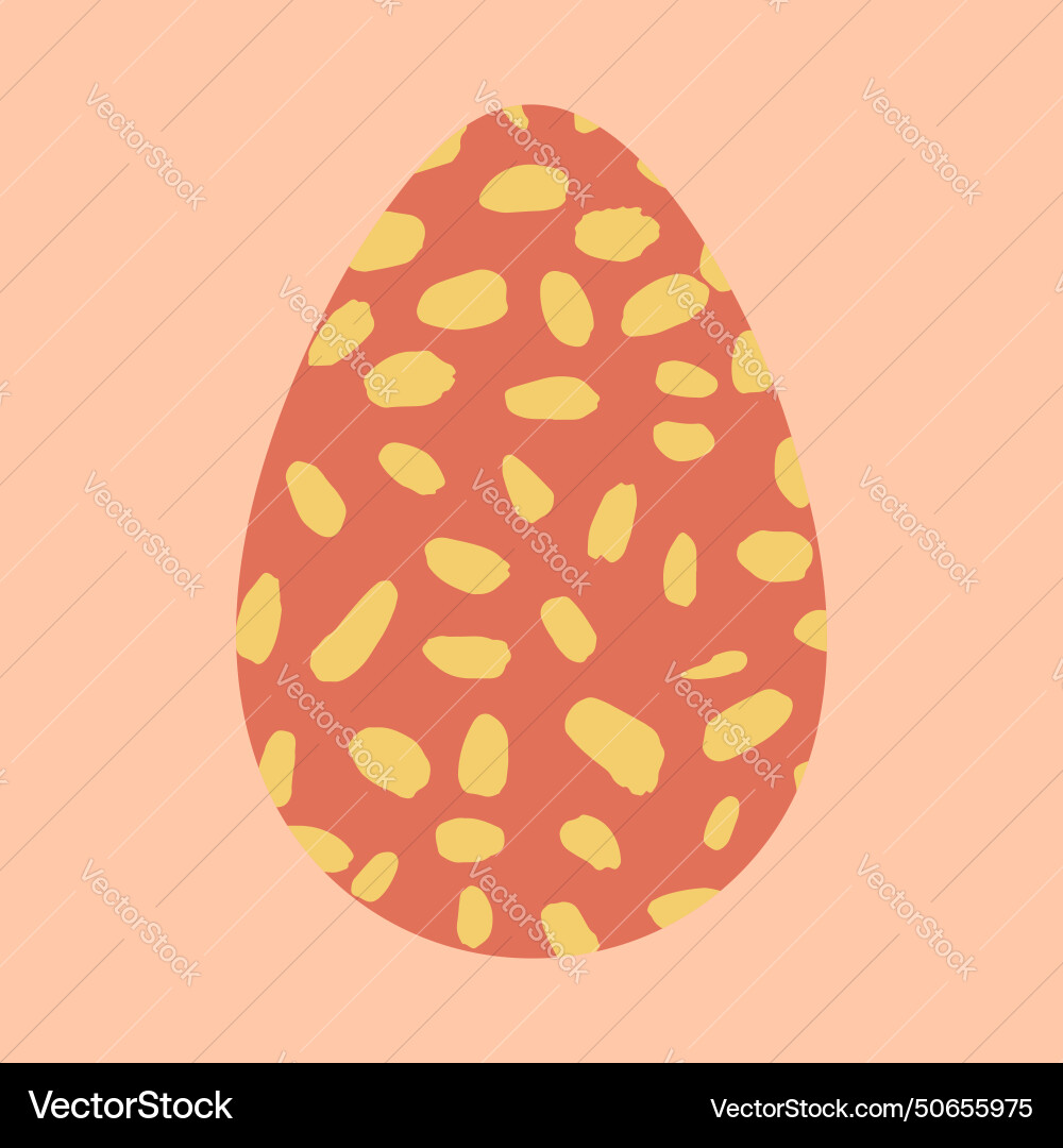 Colored red easter egg modern Royalty Free Vector Image