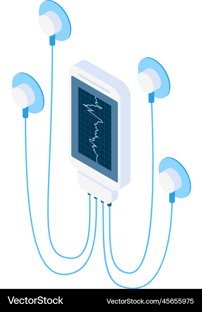 Electronic medical sensors composition Royalty Free Vector