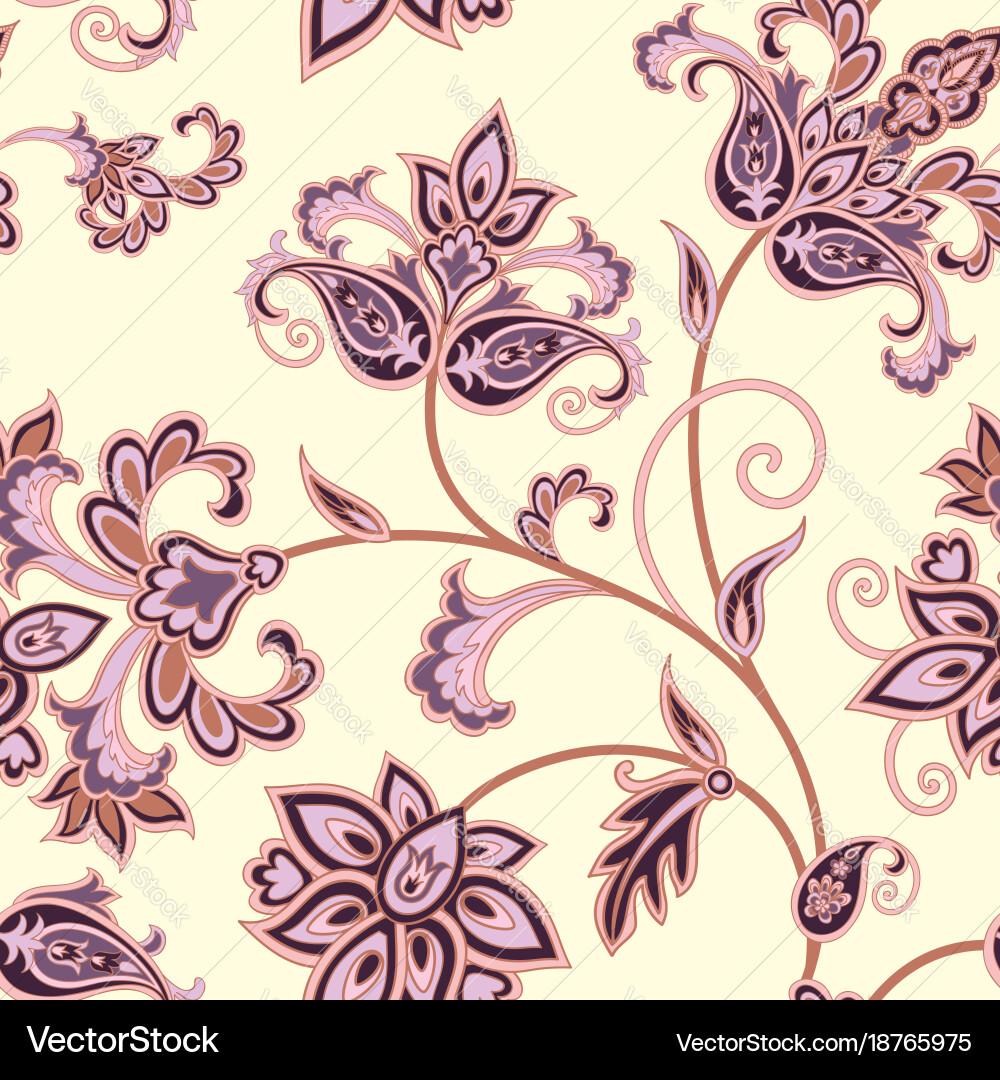 Floral seamless pattern flower background Vector Image