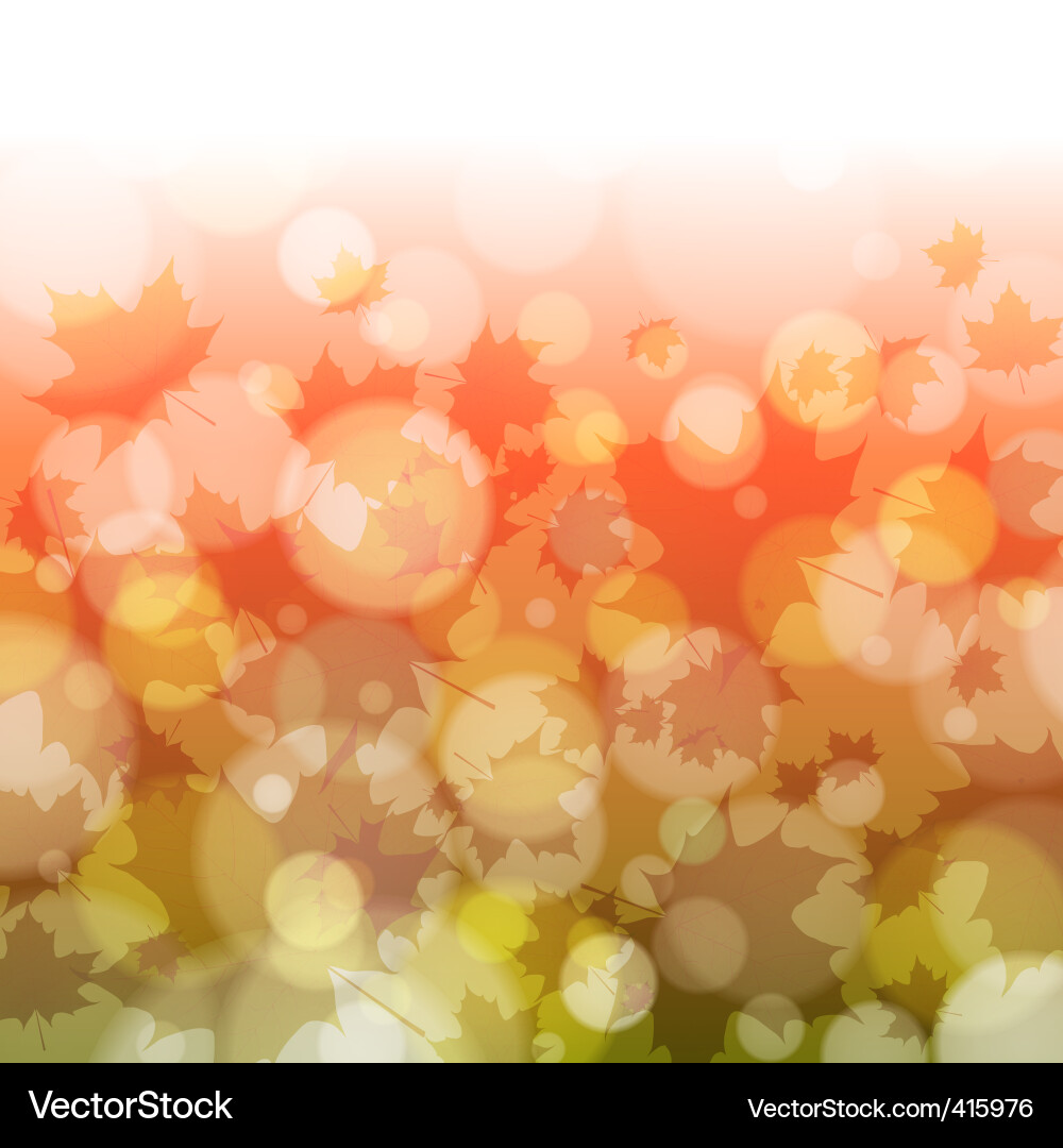 Autumn forest bokeh background Royalty Free Vector Image