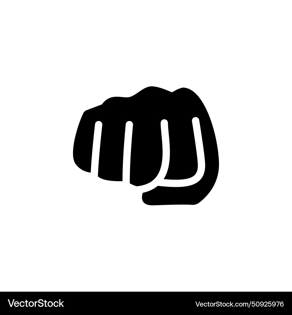 Fist punch flat icon Royalty Free Vector Image