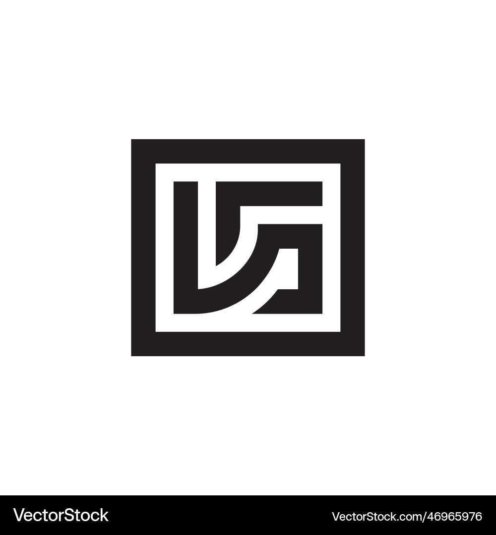 Lg logo design abstract letter monogram Royalty Free Vector