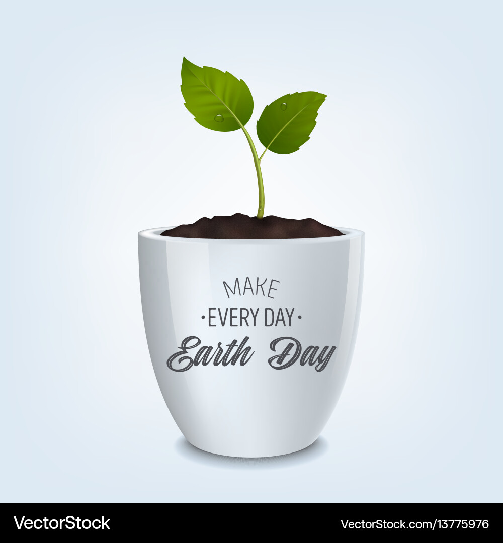 Make every day earth - background with quote Vector Image