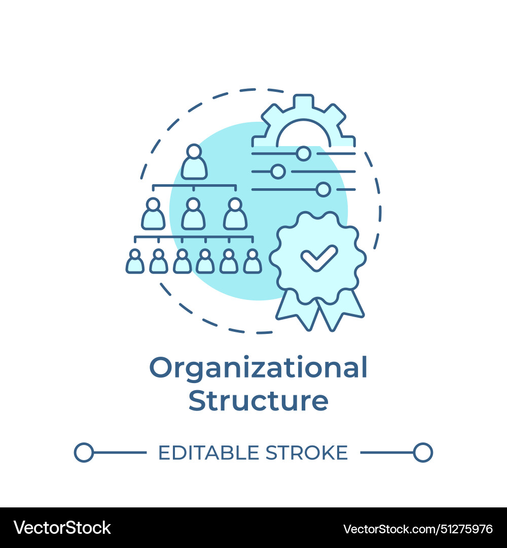 Organizational structure soft blue concept icon Vector Image