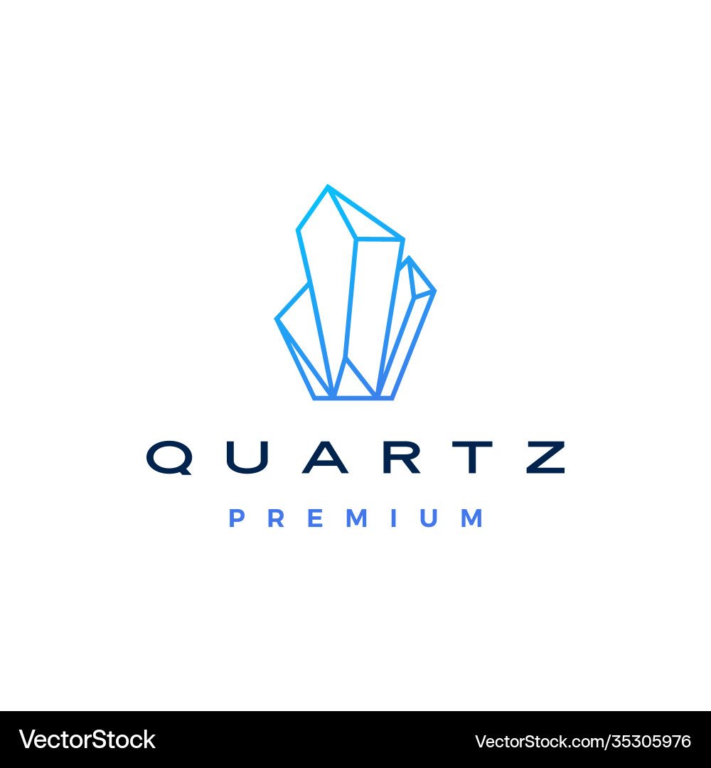 Quartz stone logo icon Royalty Free Vector Image