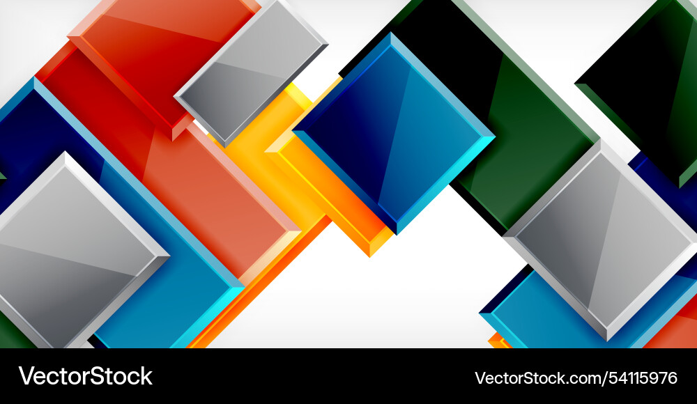 Square shape color abstract geometry Royalty Free Vector