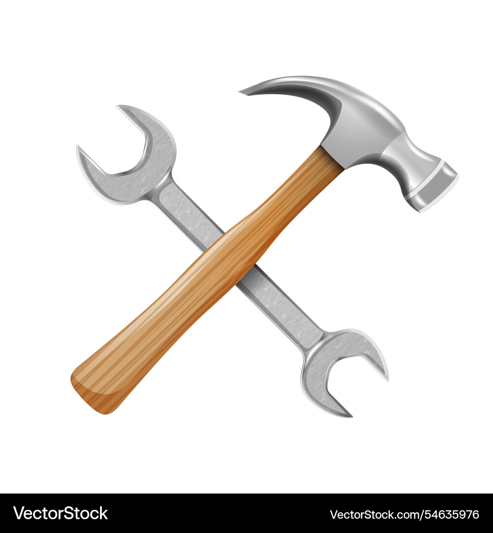 Wrench and hammer icon ill Royalty Free Vector Image