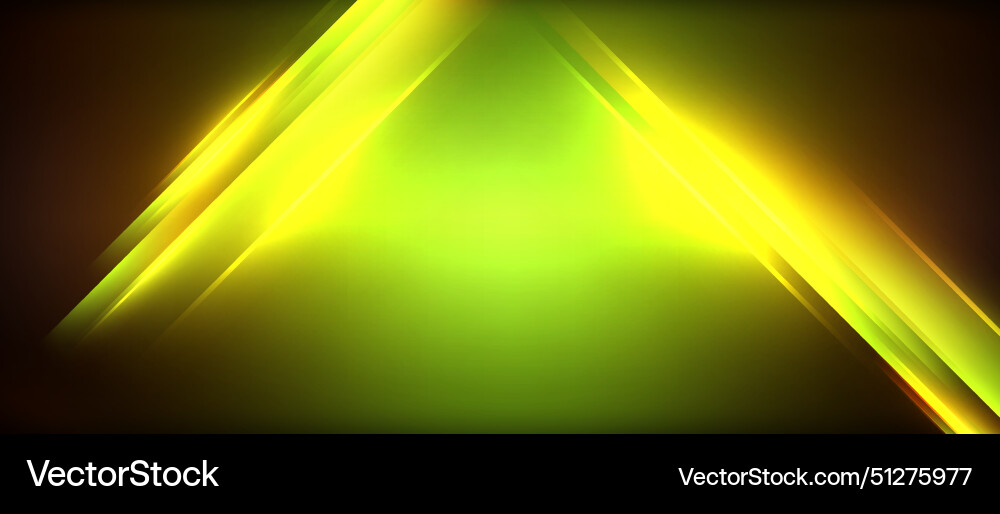 Amber light beam illuminates dark backdrop Vector Image