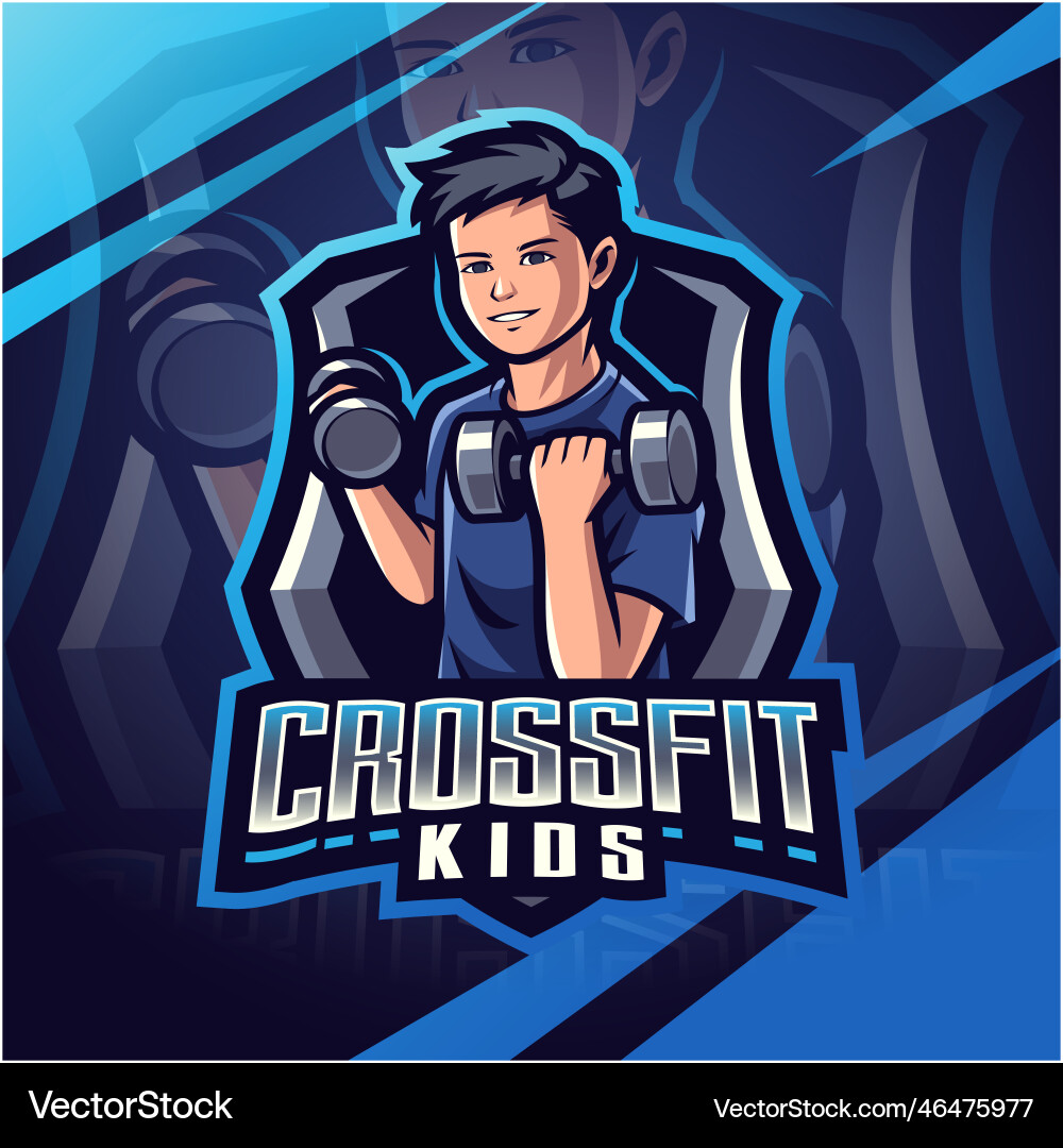 Crossfit kids mascot logo design – Royalty-Free Vector | VectorStock