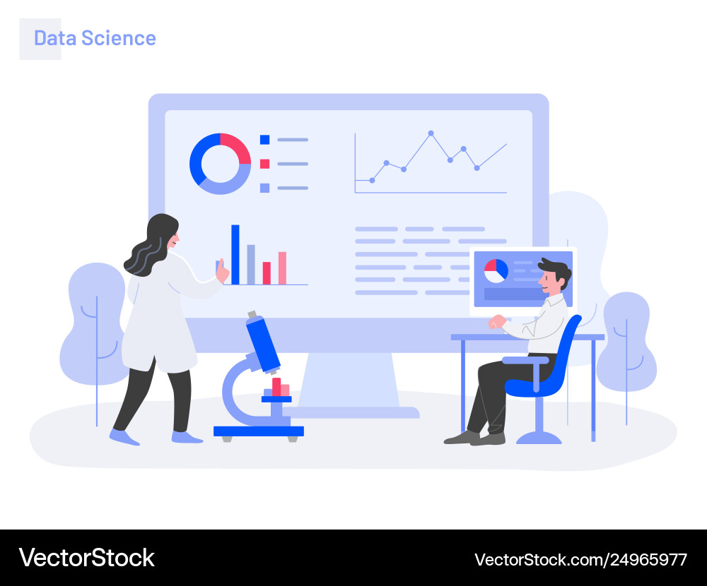 Data Science Modern Concept Royalty Free Vector Image