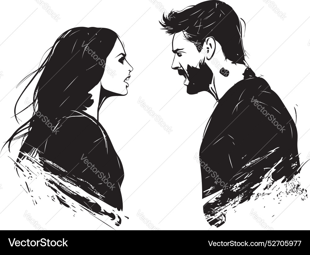 Discord duo iconic emblem signifying couples Vector Image