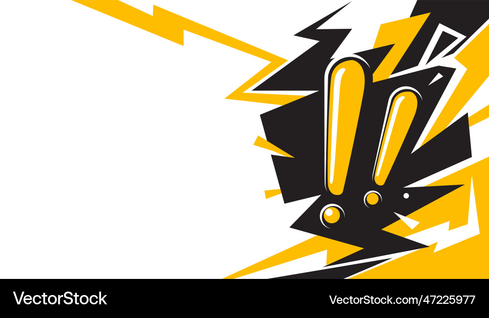 Exclamation mark background Royalty Free Vector Image
