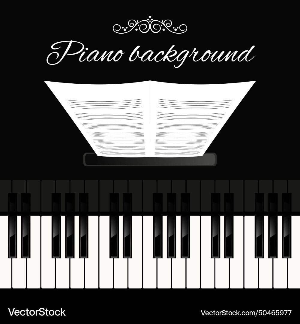 Piano keyboard background Royalty Free Vector Image