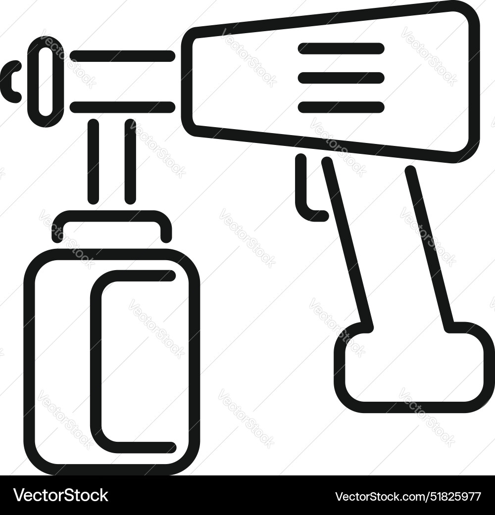 Professional electric spray gun with tank Vector Image