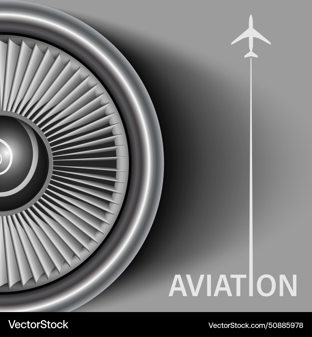 Aircraft engine turbine Royalty Free Vector Image
