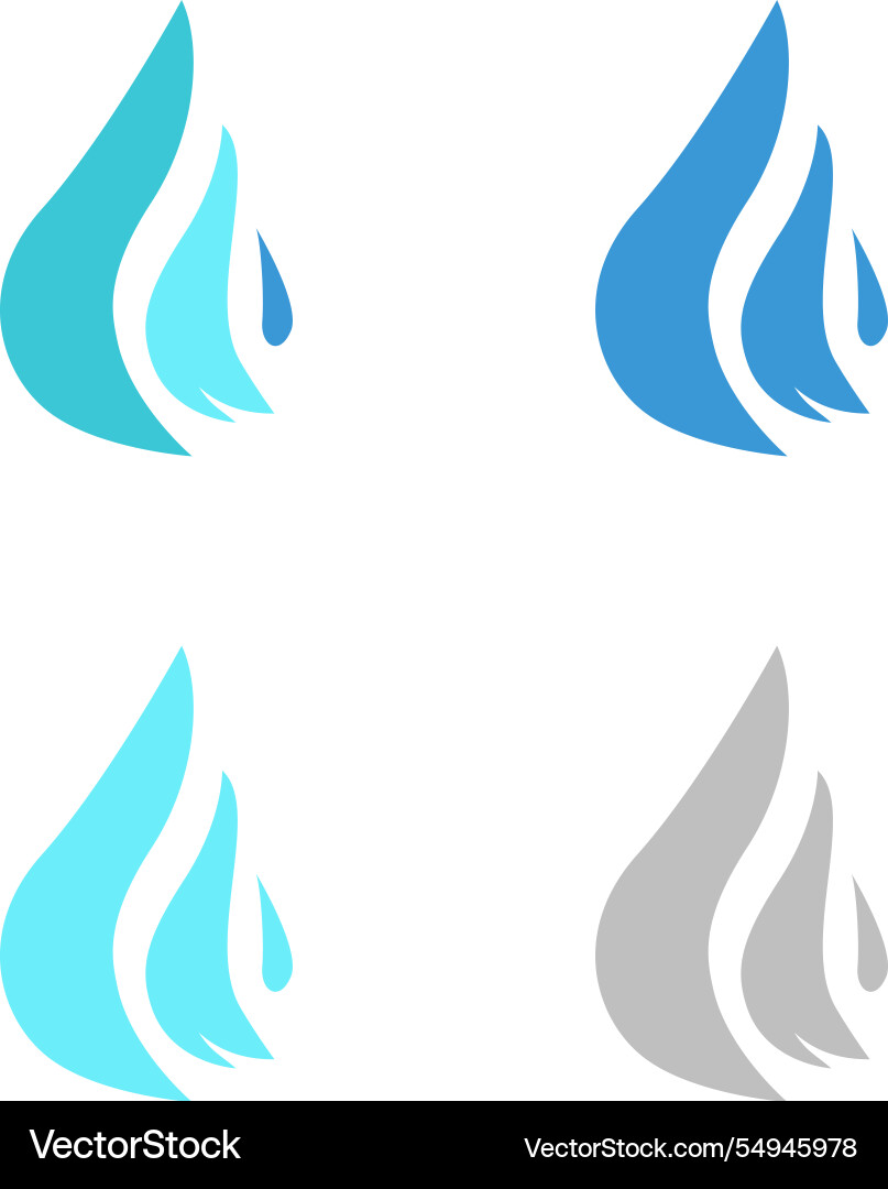 Blue water drop sign symbol logo Royalty Free Vector Image