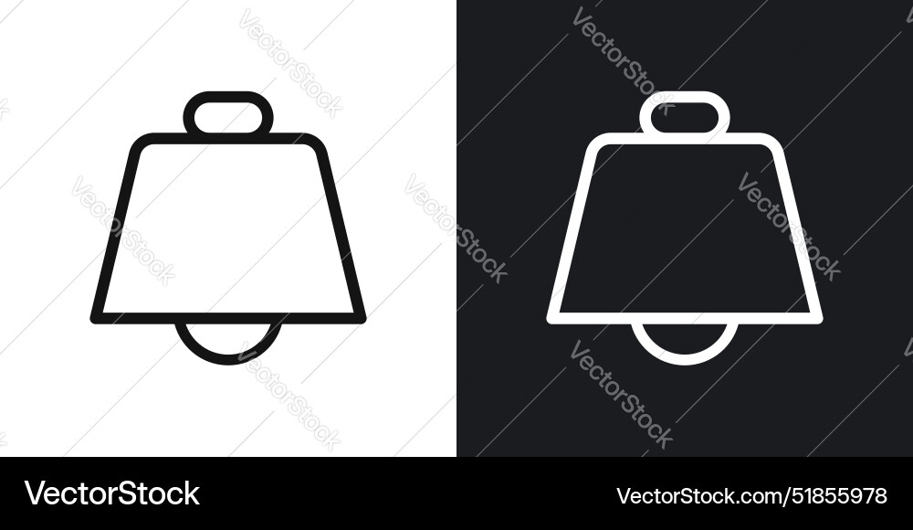 Cowbell circle plus icon set in black and white Vector Image