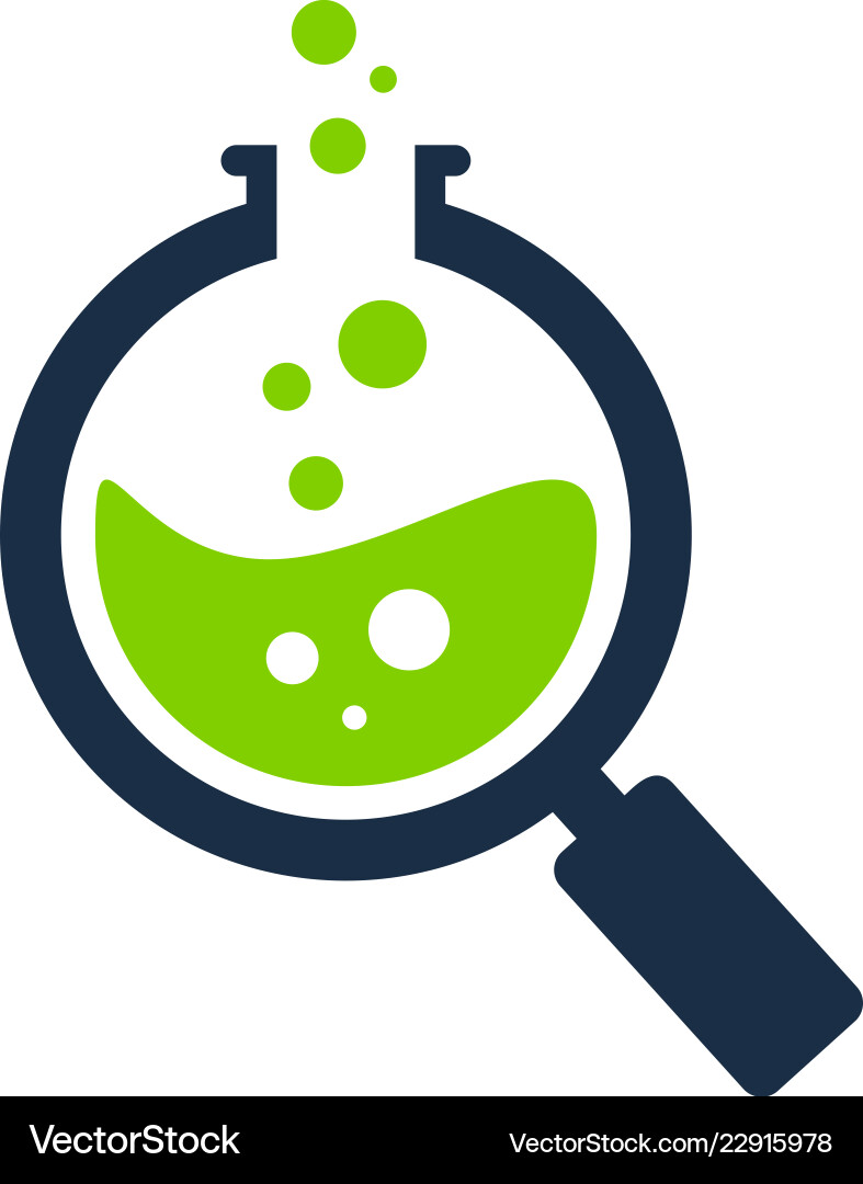 Find science lab logo icon design Royalty Free Vector Image