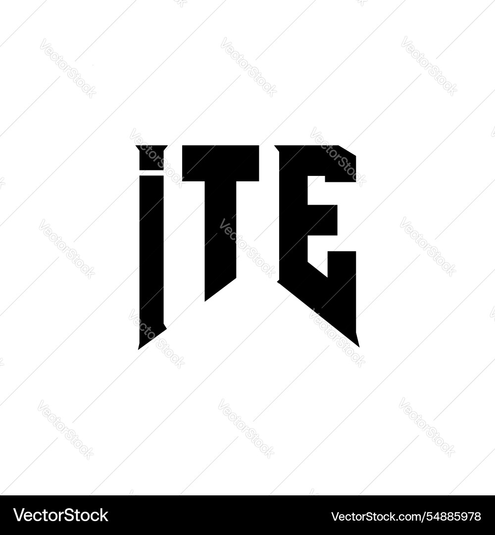 Ite letter logo design for technology company Vector Image