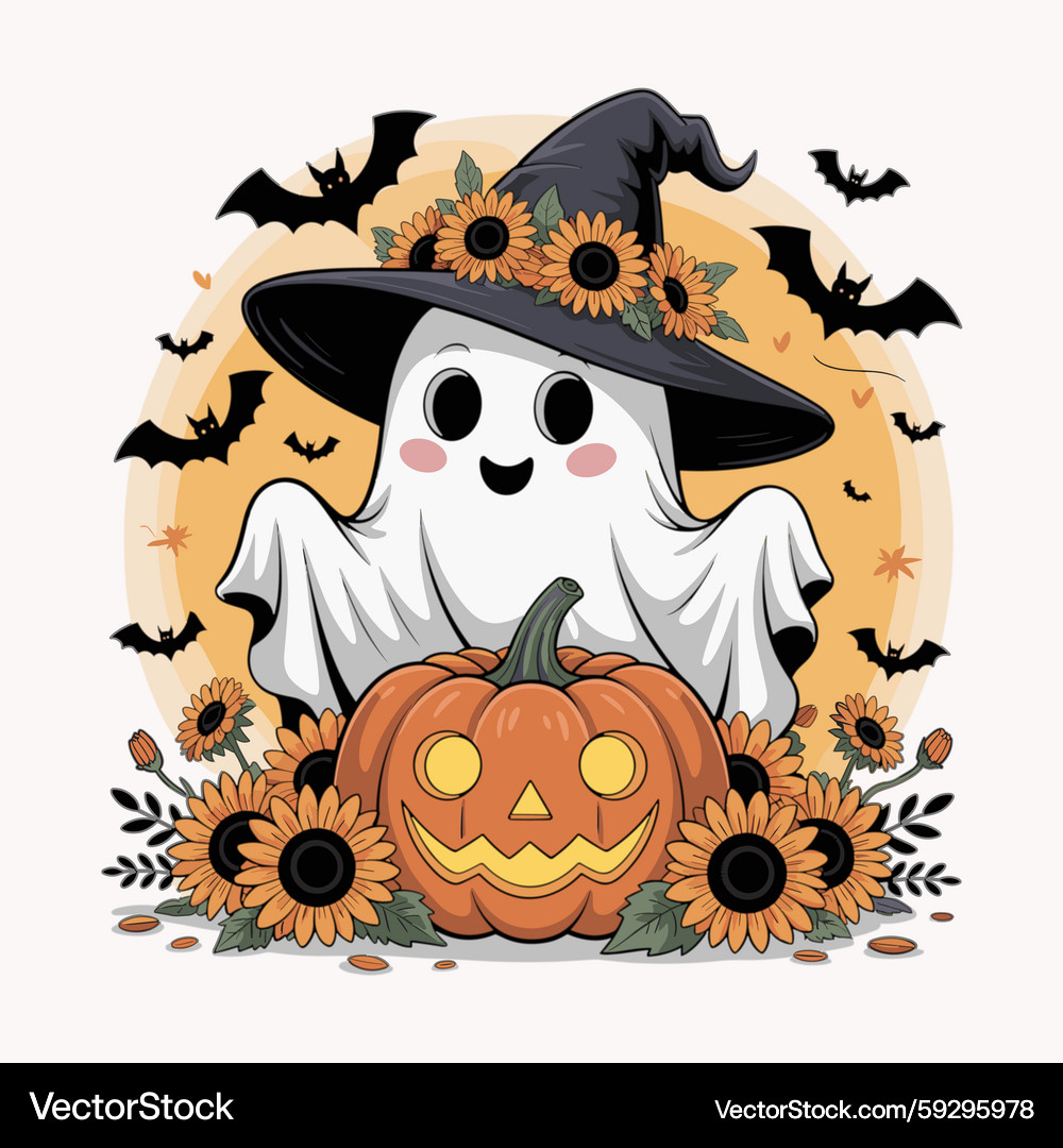 Spooky Halloween Greeting Card Royalty Free Vector Image