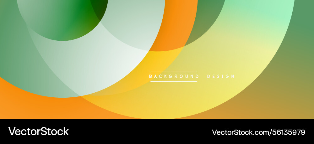 Abstract design features overlapping circles Vector Image
