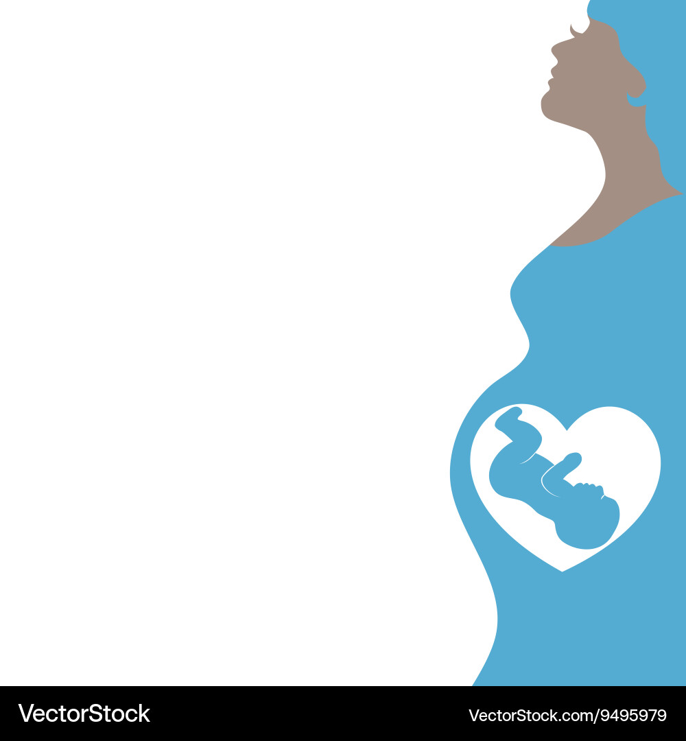 Background with pregnant woman Royalty Free Vector Image