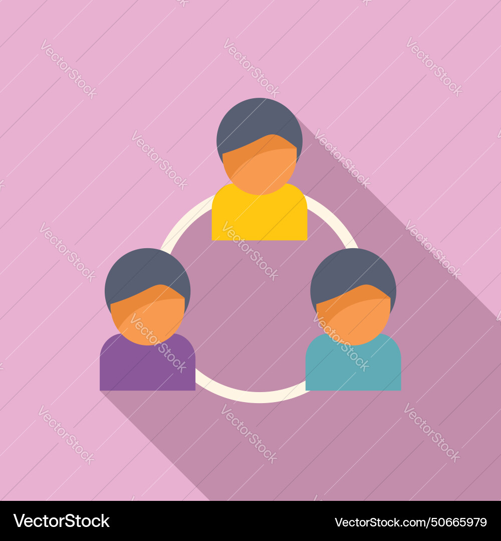 Group team coping skills icon flat tension Vector Image
