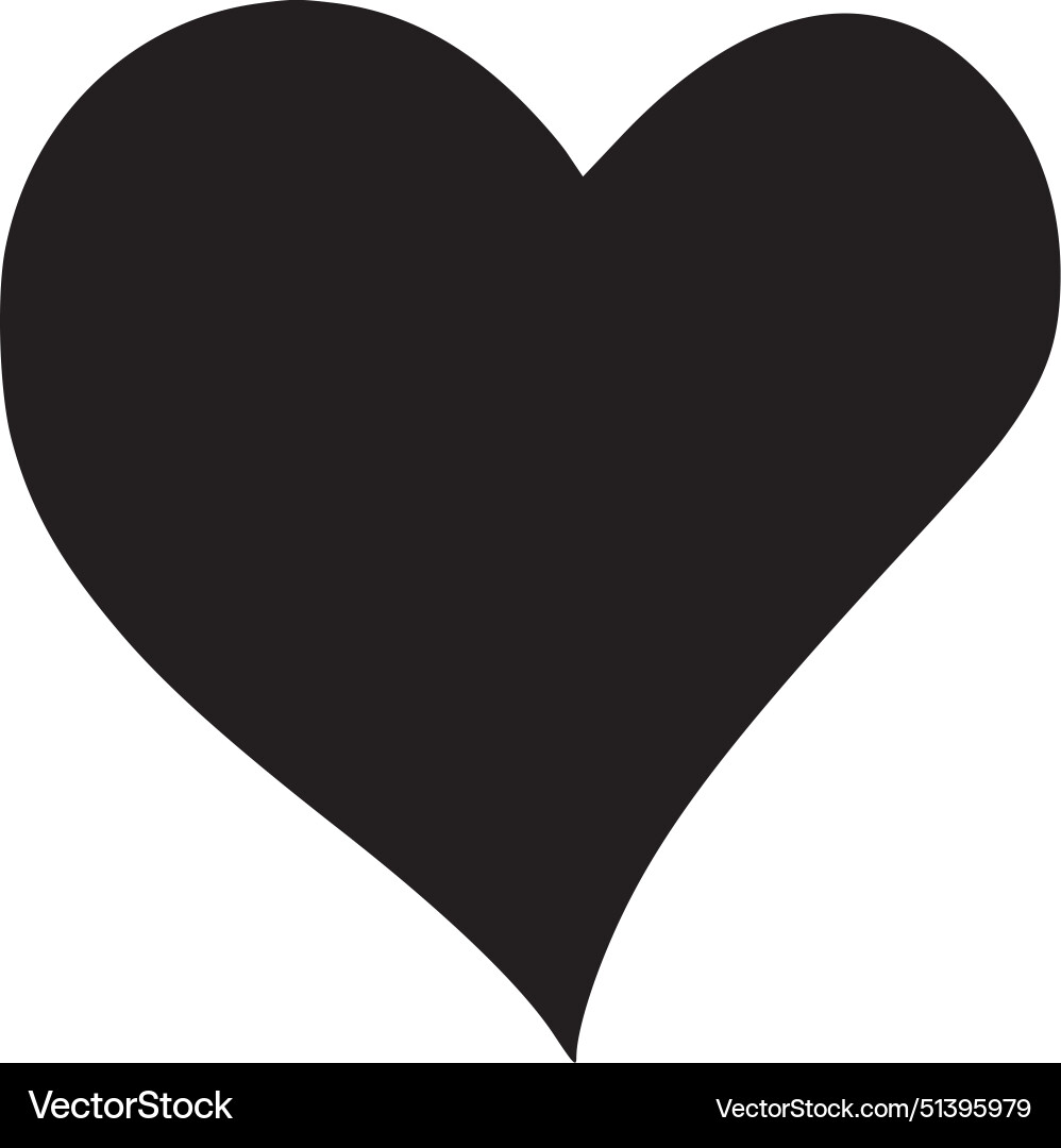 Heart - black and white Royalty Free Vector Image