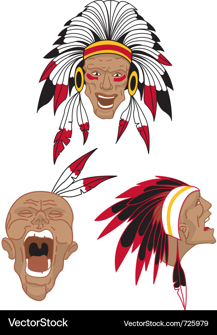Native warriors Royalty Free Vector Image - VectorStock