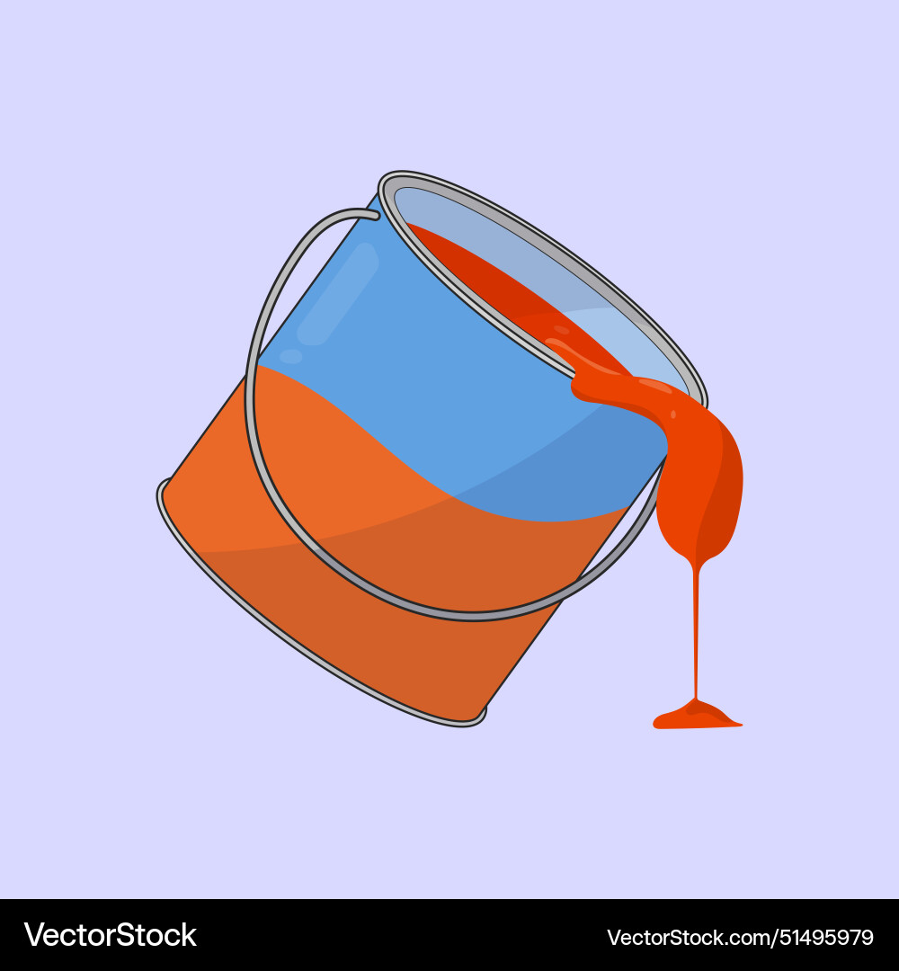 Paint bucket icon color Royalty Free Vector Image