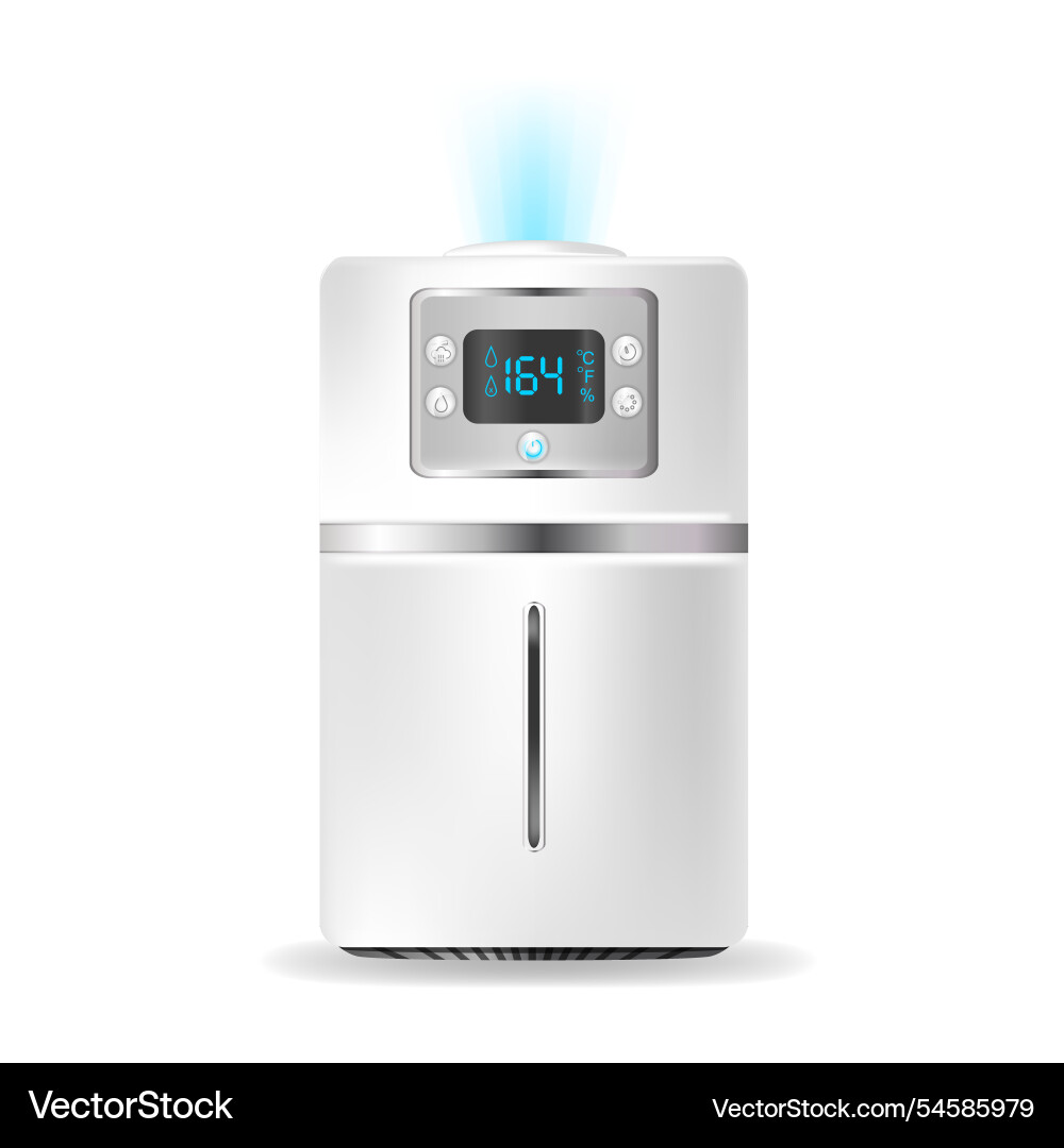 Realistic detailed 3d white air purifier Vector Image