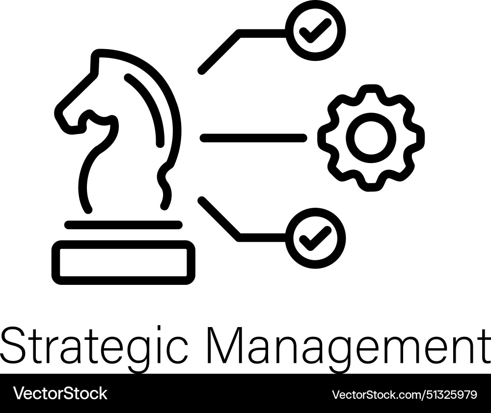 Strategic management Royalty Free Vector Image