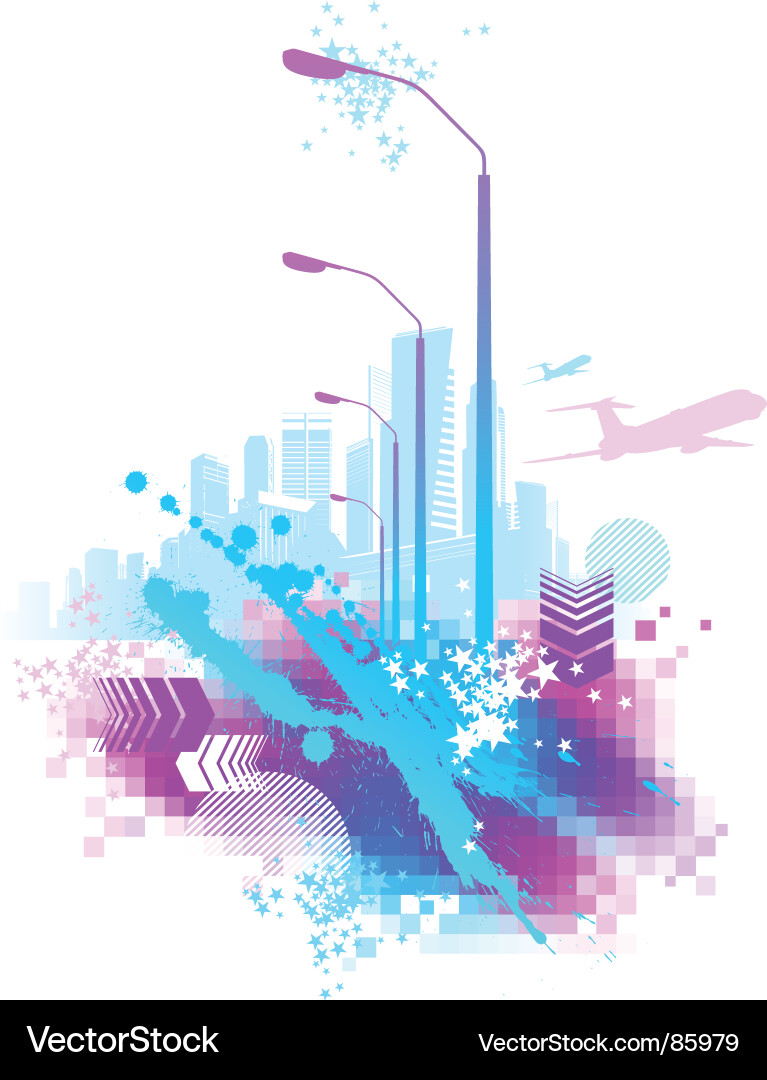 Urban scene Royalty Free Vector Image - VectorStock