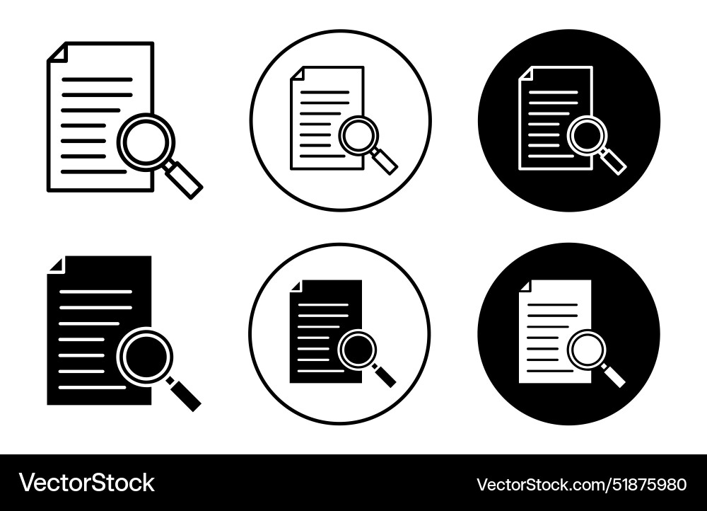 Case study icon outline flat Royalty Free Vector Image