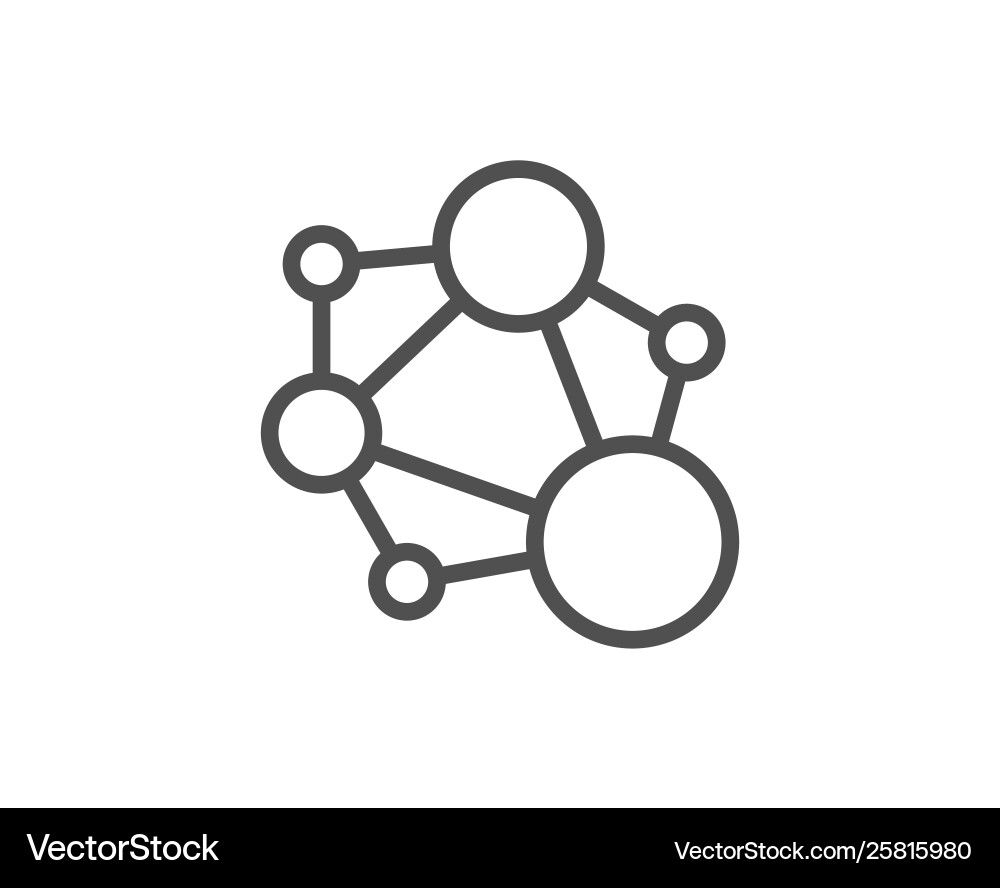 Integrity line icon social network sign core Vector Image