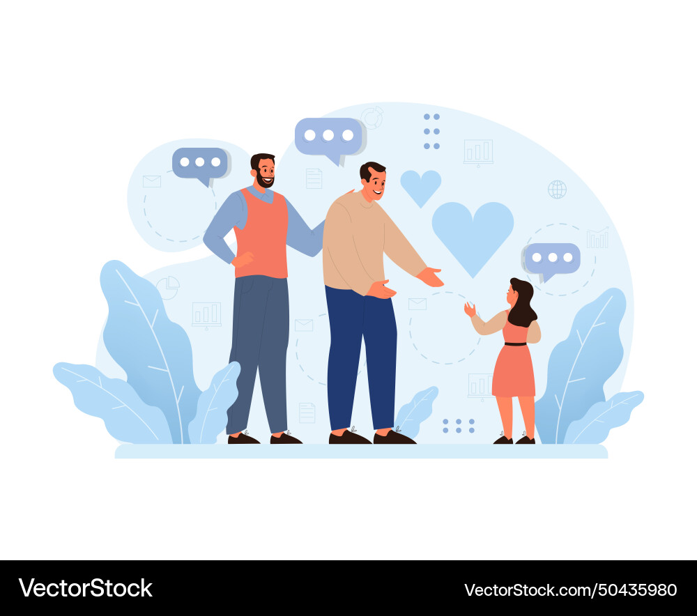 Modern family concept Royalty Free Vector Image